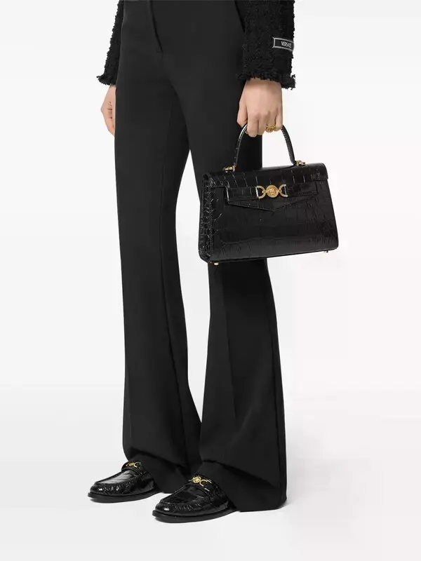 Versace Medusa '95 Croc-effect Leather Tote Bag