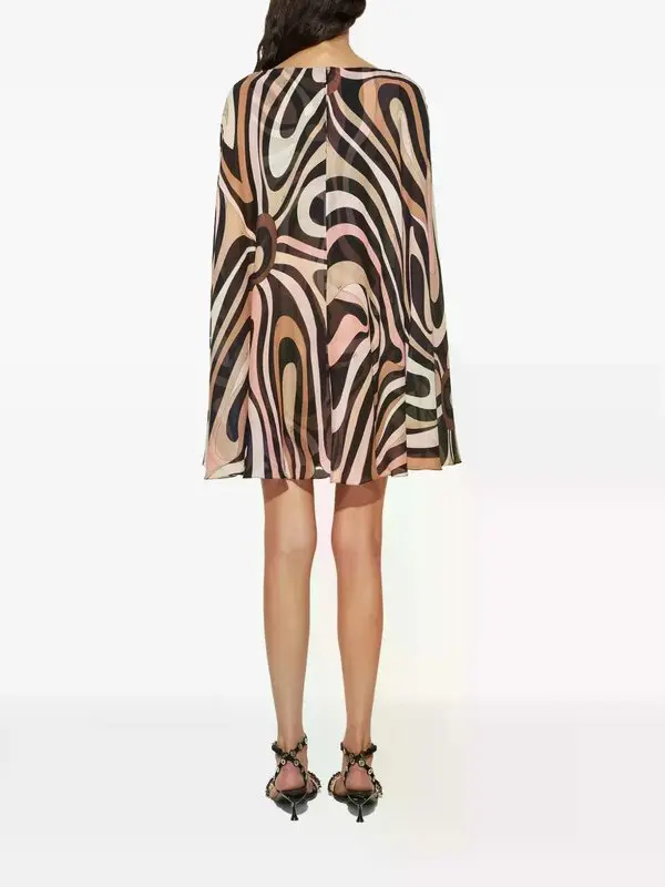 Emilio Pucci Marmo-print Silk Dress