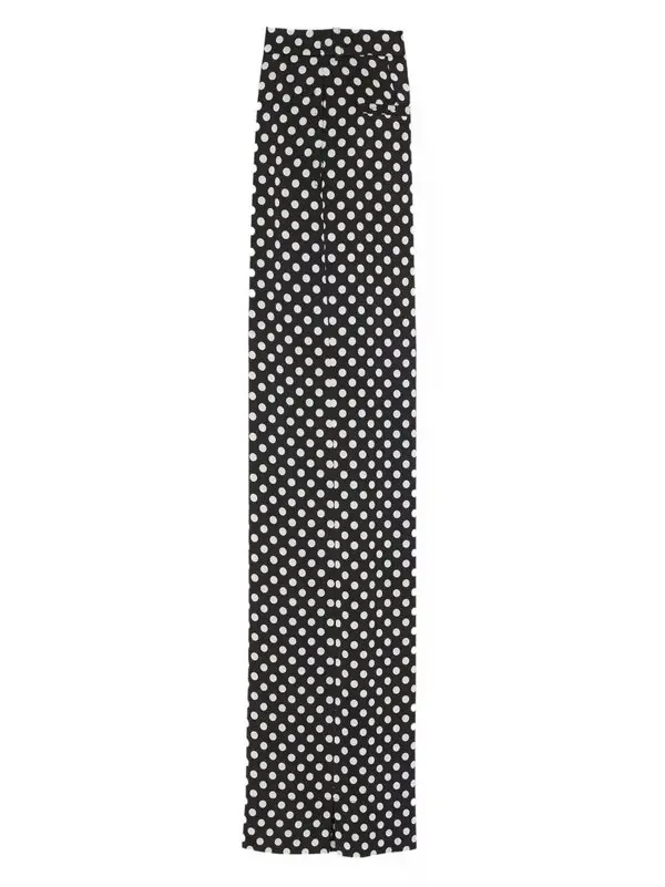 Saint Laurent Polka-dot Tailored Silk Trousers