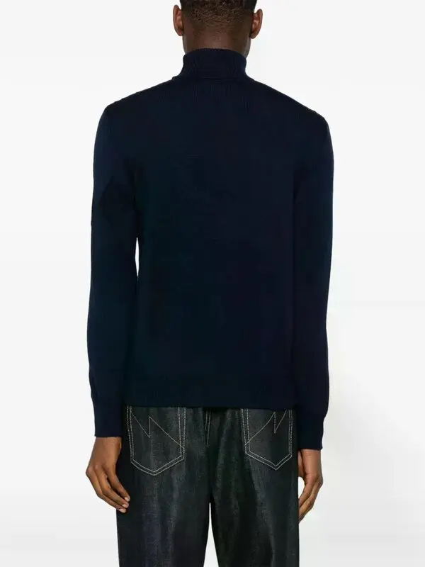 BALLANTYNE Turtleneck Wool Sweater - Blue