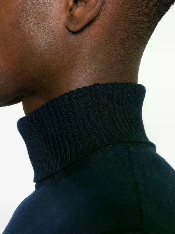 BALLANTYNE Turtleneck Wool Sweater - Blue