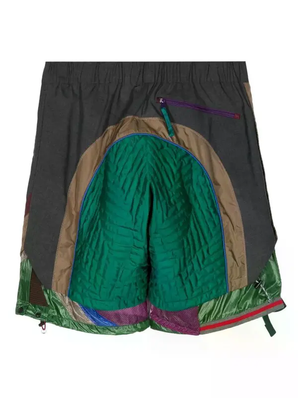 Kolor Colour-block Layered Shorts