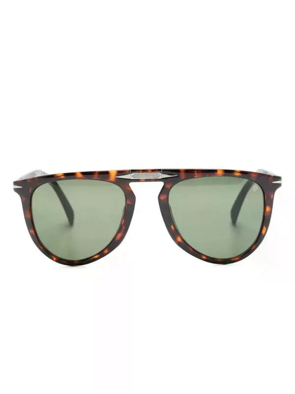 DB EYEWEAR BY DAVID BECKHAM Tortoiseshell Pilot-frame Sunglasses - Brown