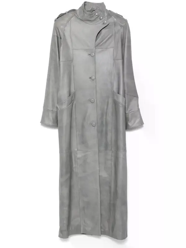 MANOKHI Kylen Leather Trench Coat