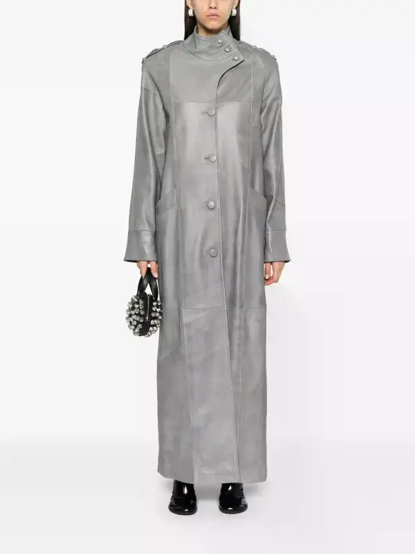 MANOKHI Kylen Leather Trench Coat