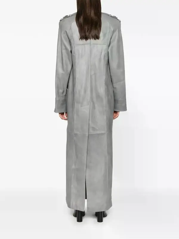 MANOKHI Kylen Leather Trench Coat