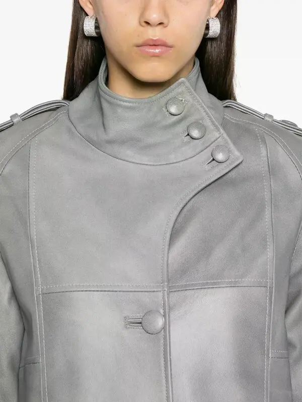 MANOKHI Kylen Leather Trench Coat