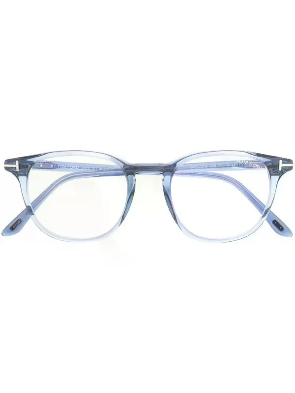 TOM FORD Translucent Round-frame Glasses
