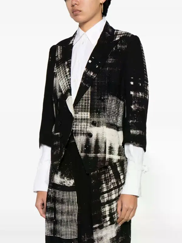 Y’s Check-print Blazer