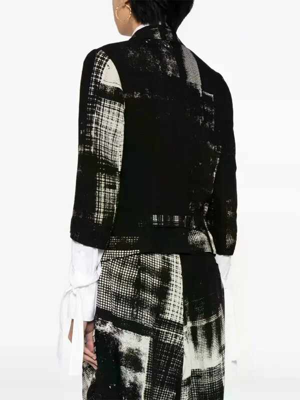 Y’s Check-print Blazer