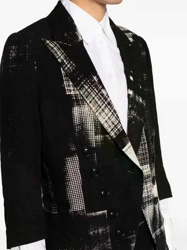 Y’s Check-print Blazer
