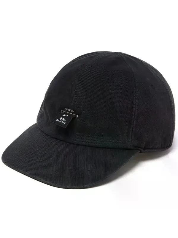 DOUBLET Appliqué-detail Corduroy Cap - Black