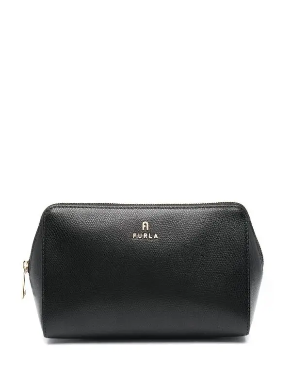 Furla Camelia L Leather Makeup Bag - Black