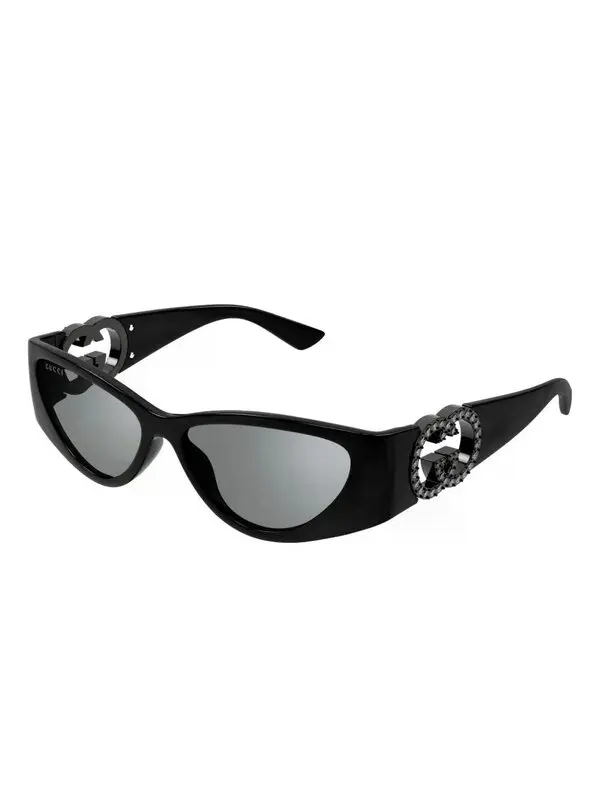 Gucci Oval-frame Sunglasses - Black