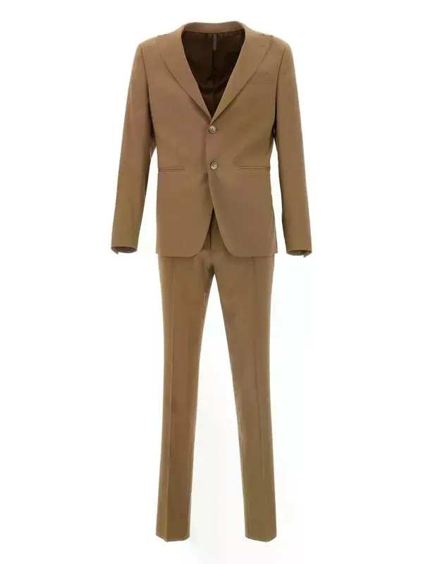 SANTANIELLO Wool Suit - Brown