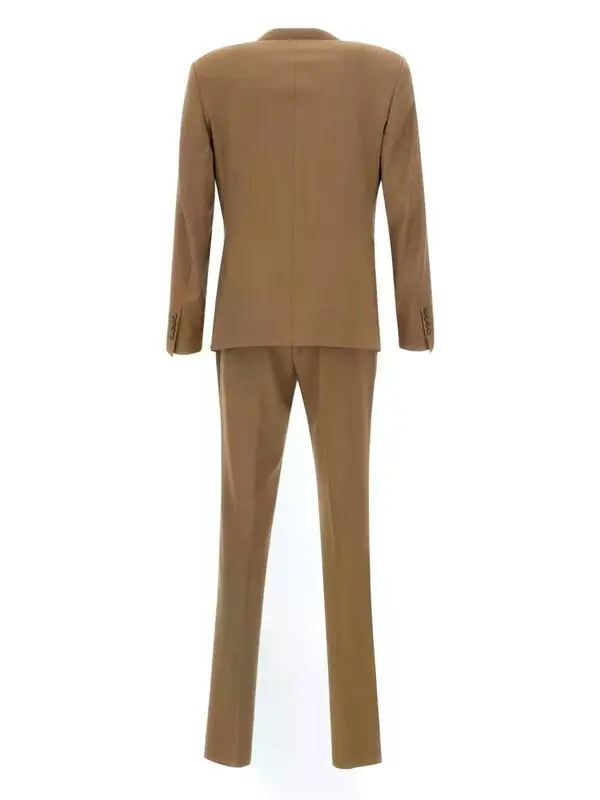 SANTANIELLO Wool Suit - Brown