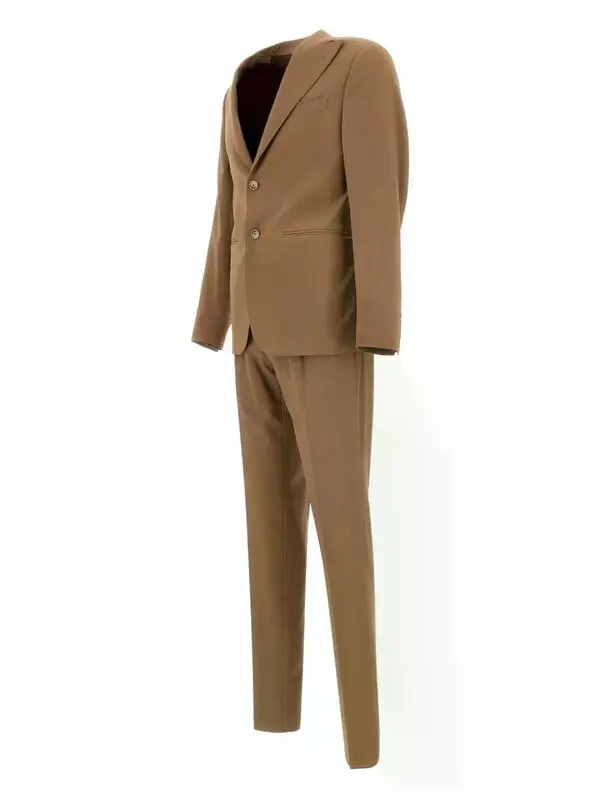 SANTANIELLO Wool Suit - Brown
