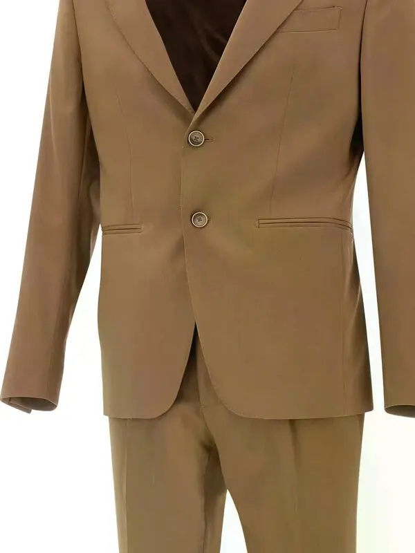 SANTANIELLO Wool Suit - Brown