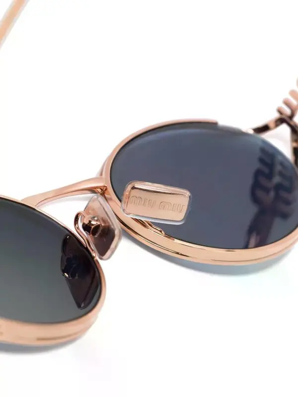 Miu Miu Oval-frame Sunglasses - Pink