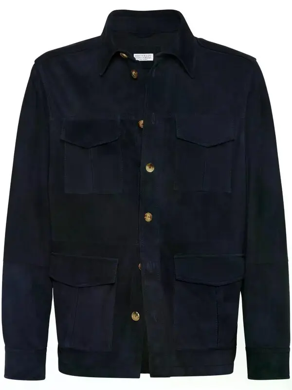 Brunello Cucinelli Leather Shirt Jacket