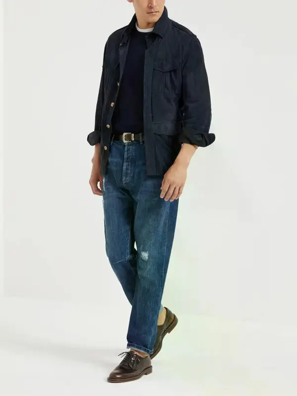 Brunello Cucinelli Leather Shirt Jacket