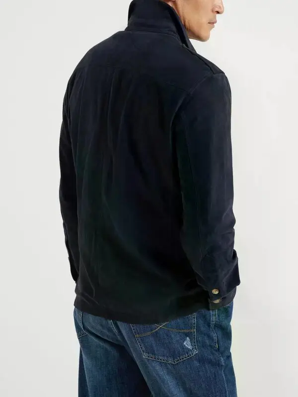 Brunello Cucinelli Leather Shirt Jacket