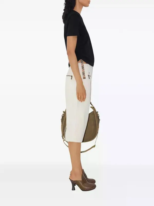 Burberry Ruched Cotton T-shirt With Equestrian Knight Design - Black
