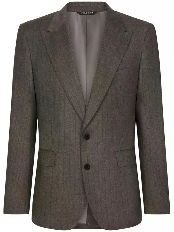Dolce & Gabbana Pinstripe Single-breasted Jacket - Grey