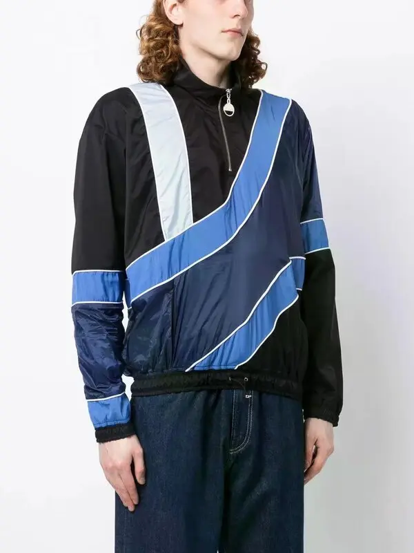 Ahluwalia Striped Half-zip Jacket