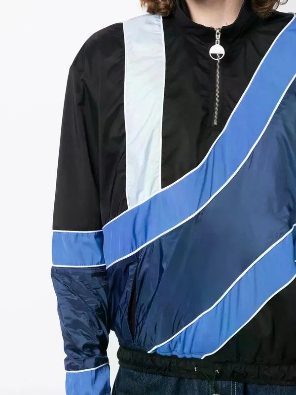 Ahluwalia Striped Half-zip Jacket