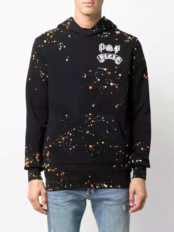 Philipp Plein Paint Splatter-print Pullover Hoodie