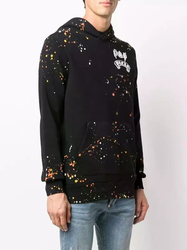Philipp Plein Paint Splatter-print Pullover Hoodie