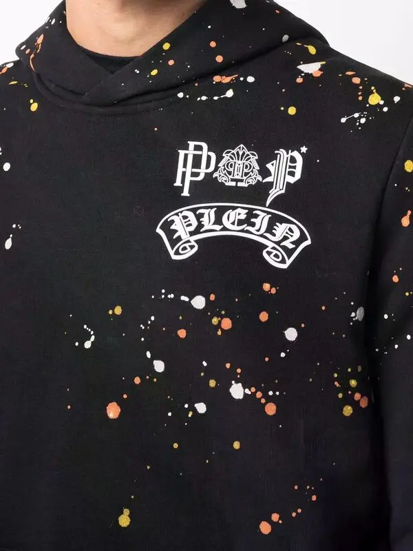 Philipp Plein Paint Splatter-print Pullover Hoodie