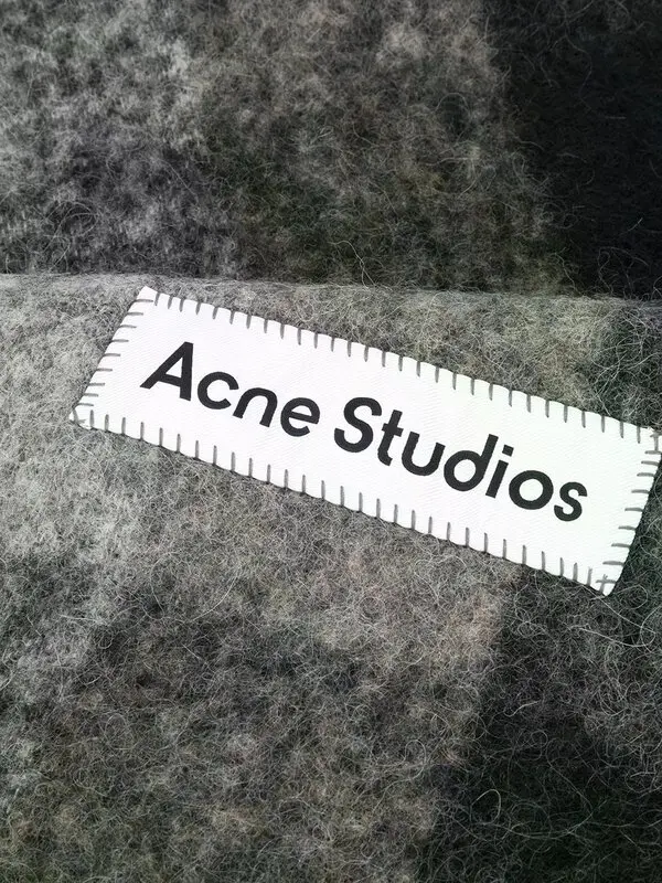 Acne Studios Checked Mohair-blend Scarf - Black