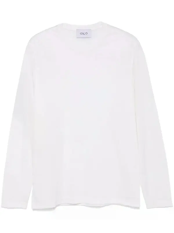 D4.0 Slub-texture T-shirt - White