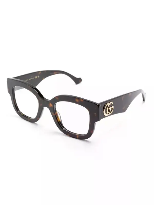 Gucci Double G Round-frame Glasses