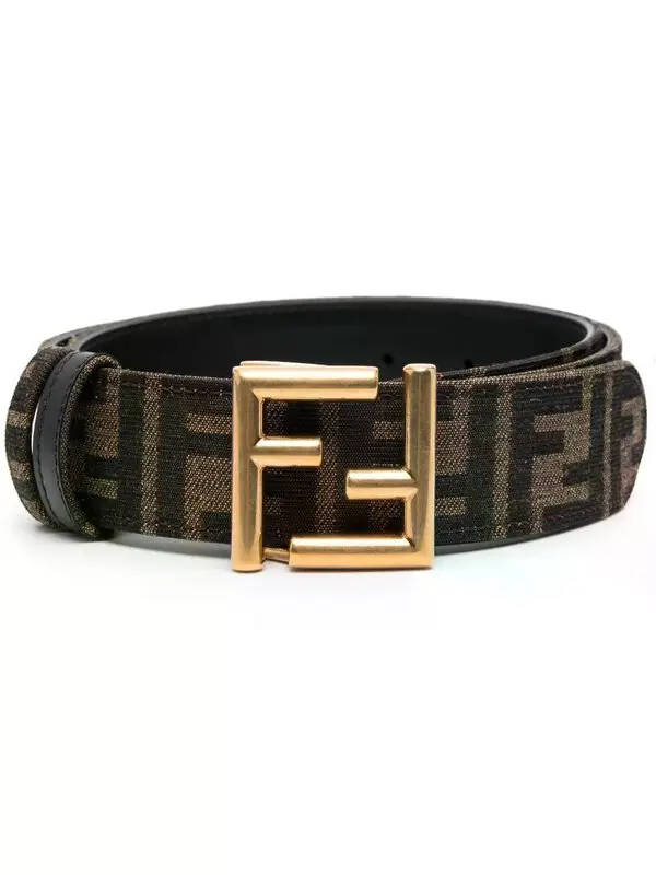 Fendi Monogram-print Logo-buckle Belt