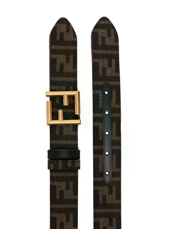 Fendi Monogram-print Logo-buckle Belt