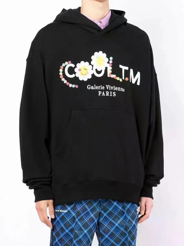 COOL T.M Logo Embroidered Oversized Hoodie