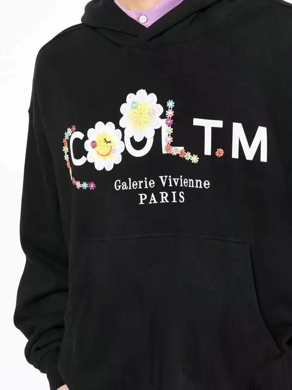 COOL T.M Logo Embroidered Oversized Hoodie