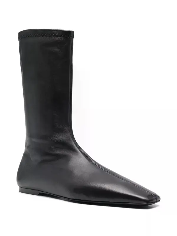 TOTEME Leather Sock Boots