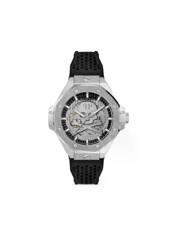 Philipp Plein Automatic Watch With Silicone Strap - Silver