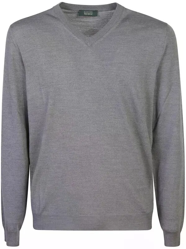 ZANONE V-neck Sweatshirt - Grey