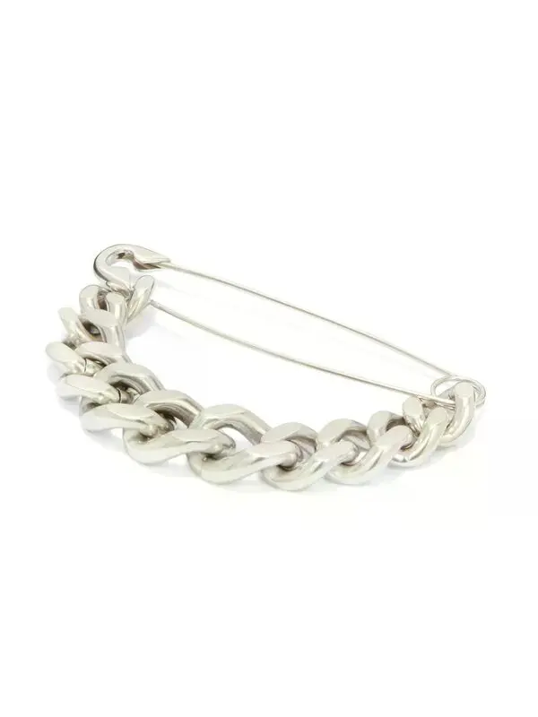 JIL SANDER Safety-pin Curb-chain Brooch