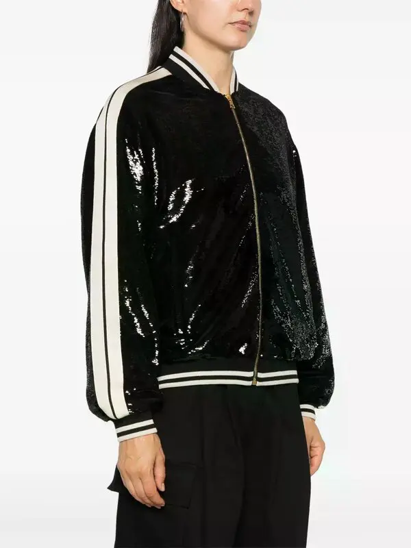 Palm Angels Sequin-embellished Bomber Jacket
