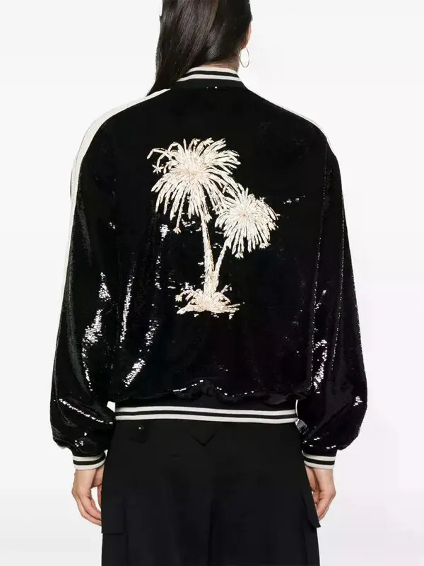 Palm Angels Sequin-embellished Bomber Jacket