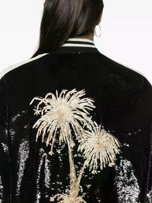 Palm Angels Sequin-embellished Bomber Jacket