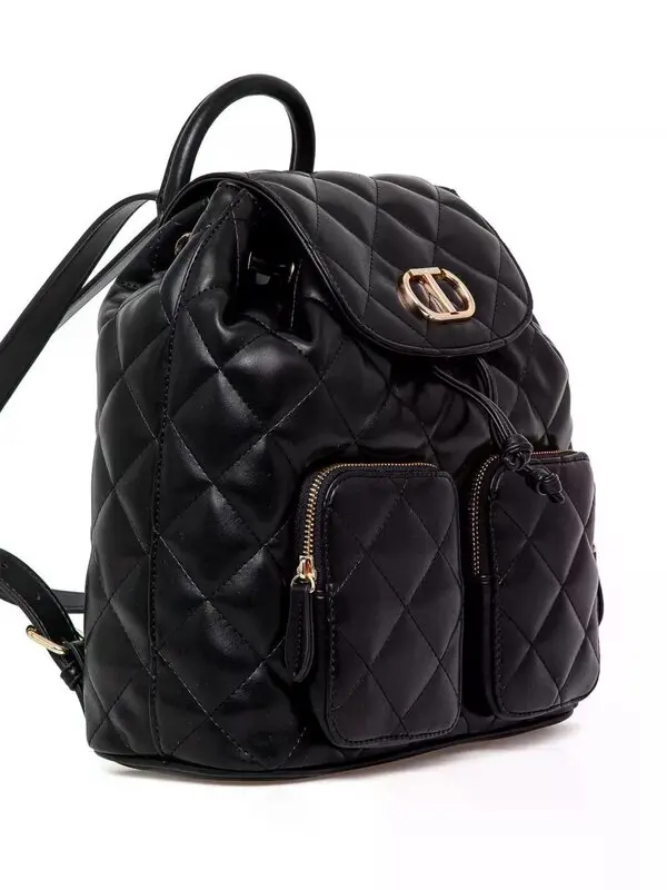 TWINSET Quilted Backpack With Logo Plaque