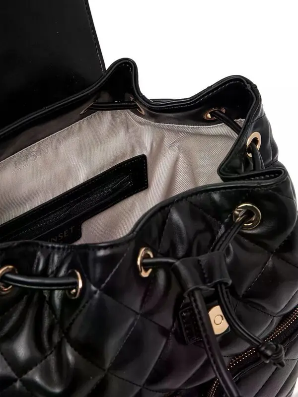TWINSET Quilted Backpack With Logo Plaque