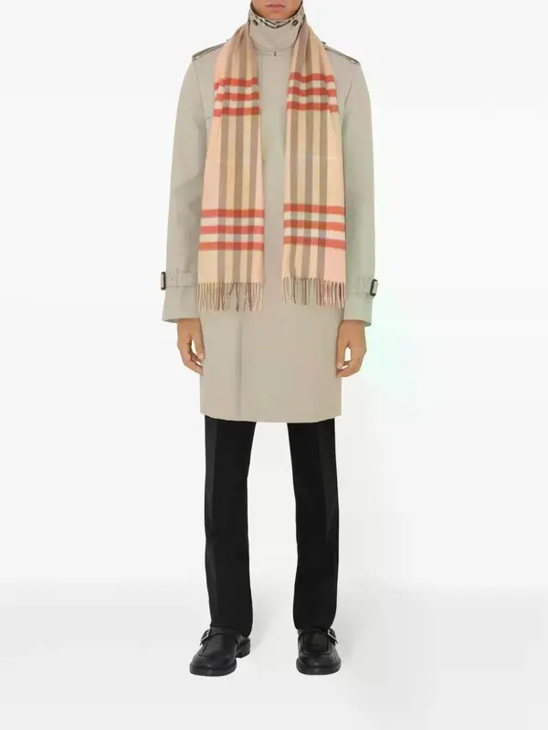 Burberry Check Cashmere Scarf - Pink